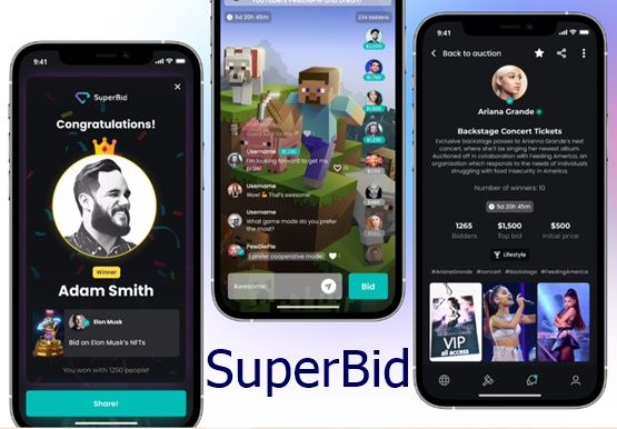 SuperBid, l'application innovante d'enchères sociales